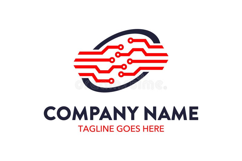 Unique Technology and Networking Logo Template Stock Vector ...