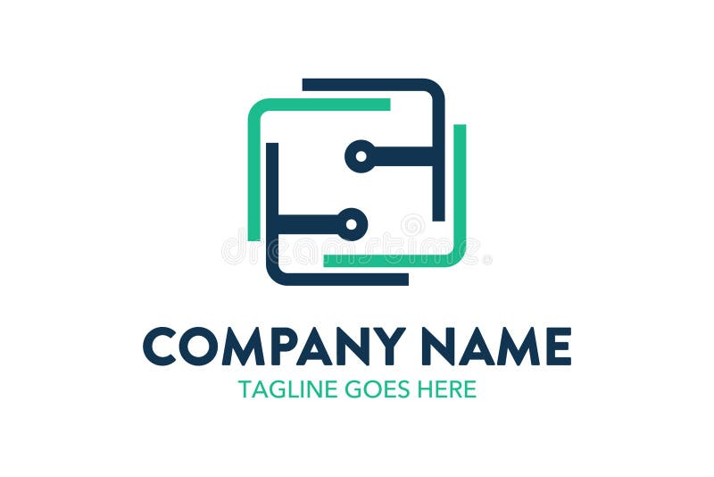 Unique Technology and Networking Logo Template Stock Vector ...