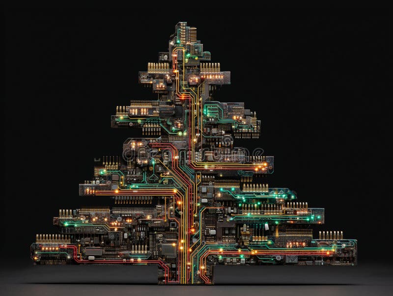 Unique Technology Tree Design Made of Silicon Based Circuits, Featuring ...