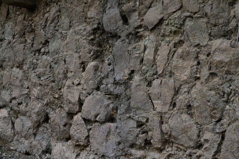 Unique Texture of an Ancient Stone Wall Illuminated by Soft Natural ...