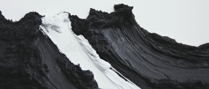 Unique Texture of Black Ink Applications Against a Matte White ...