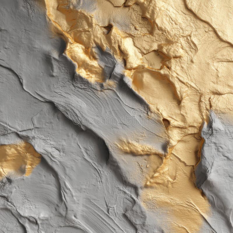 Unique Texture of Metallic Elements on a Rocky Surface Captured in a ...