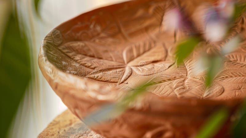 The Unique and Textured Surface of a Clay Serving Dish with a Matte ...