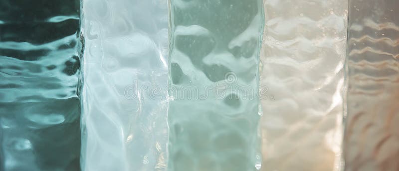 Unique Textures of Hand-frosted Glass Showcasing Varied Patterns and ...