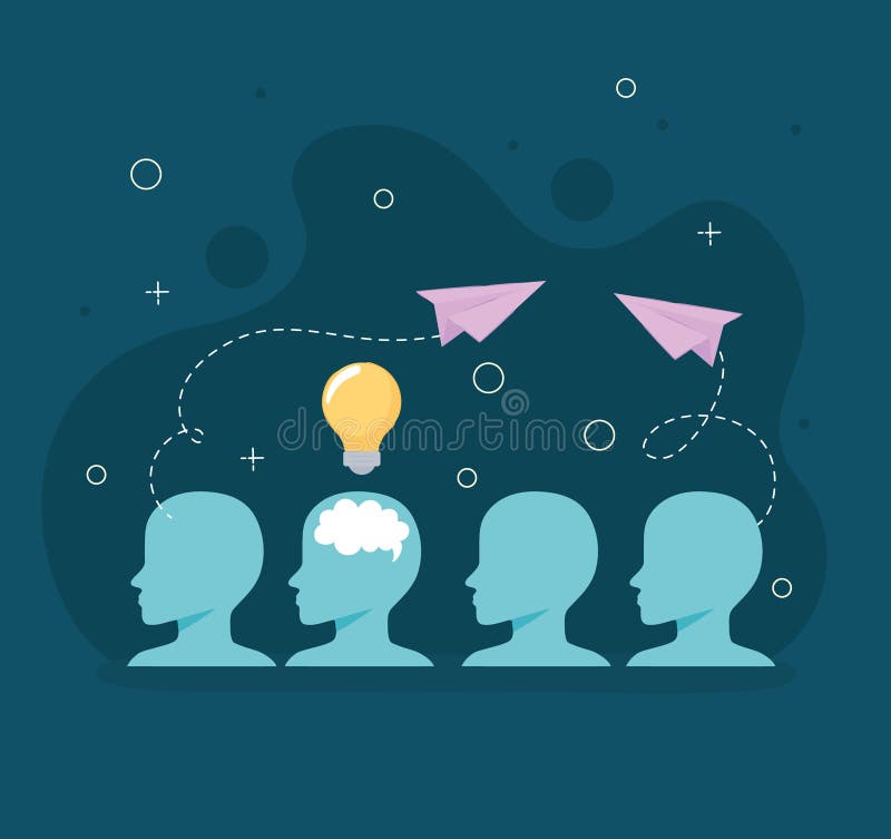 Unique think leader stock vector. Illustration of technology - 232271591