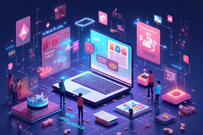 Innovative Marketing Visualization Template Stock Illustration ...