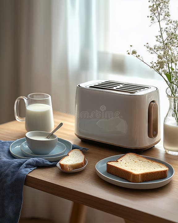 Unique Toaster Design Elevates Breakfast in a Cozy Kitchen Setting ...