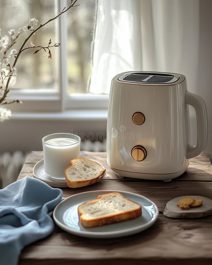 Unique Toaster Design Elevates Breakfast in a Cozy Kitchen Setting ...
