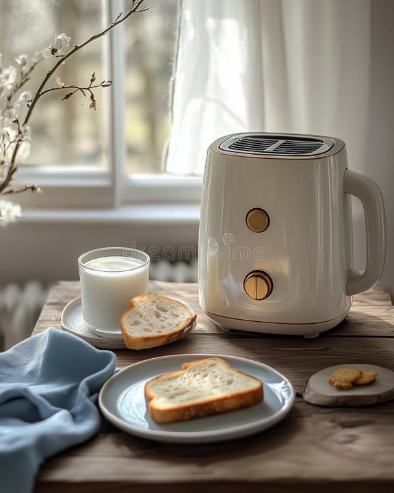 Unique Toaster Design Elevates Breakfast in a Cozy Kitchen Setting ...