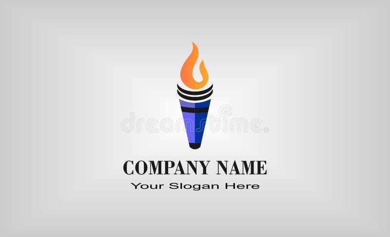 Unique torch logo design stock vector. Illustration of flare - 118024712