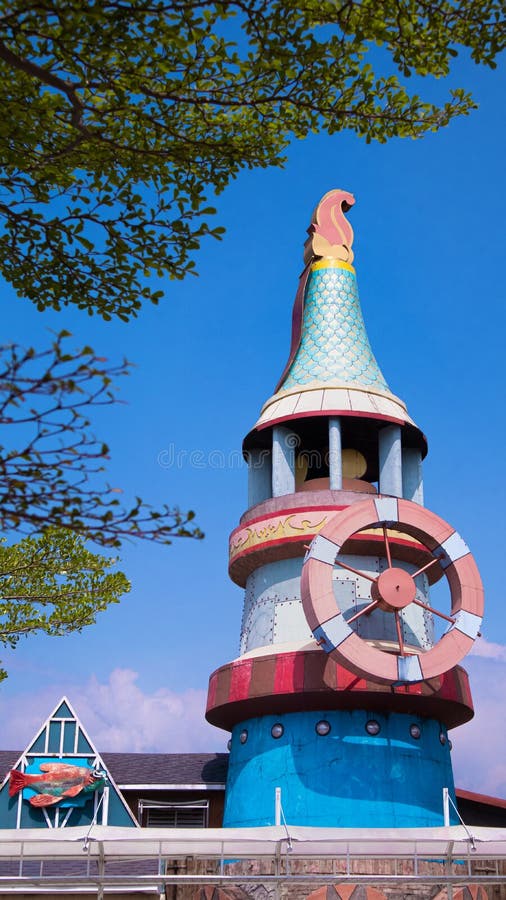 Unique Tower with Colourful Paint Stock Image - Image of vacation ...