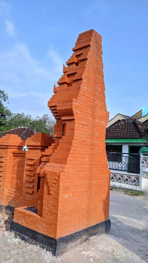 A Unique and Traditional Modern Brick Gate. Stock Photo - Image of ...