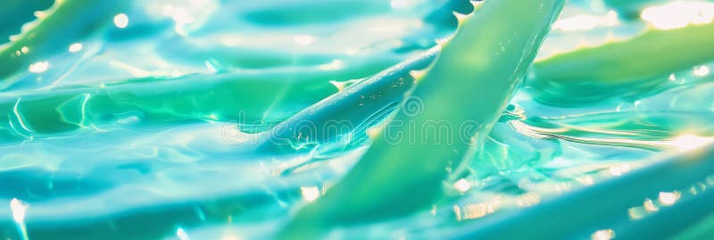 Unique Translucent Texture of Aloe Gel with Delicate Strands and Light ...