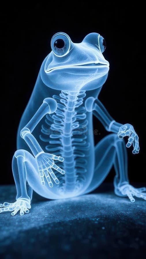 Unique Transparency of a Frog Revealing Its Intricate Bone Structure ...