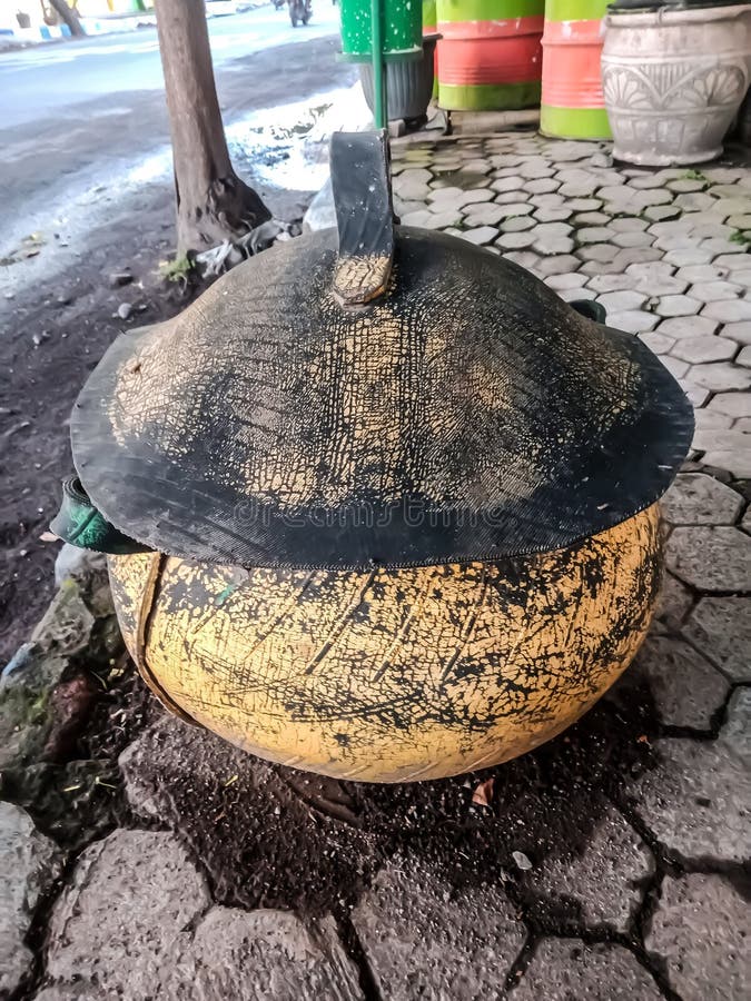 Unique Trash Can Made from Used Tire Rubber Stock Image - Image of ...