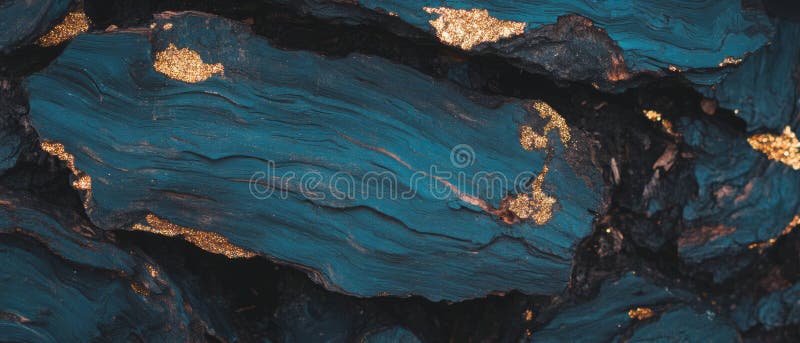 Unique Tree Bark Texture with Organic Patterns and Striking Gold ...