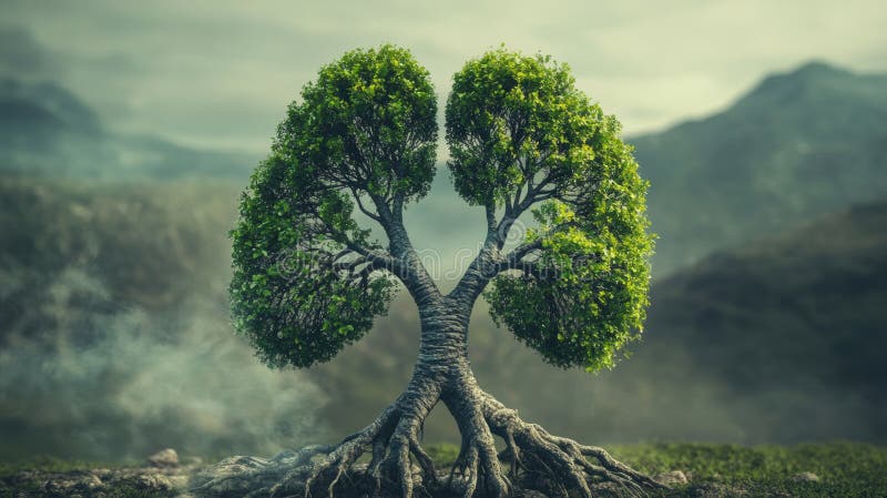 Tree Shaped Like Human Lungs Symbolizes Nature and the Essence of ...