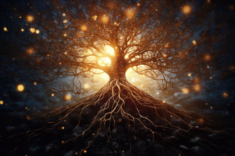 A Unique Tree with Roots Forming a Heart Shape. Suitable for Nature and ...