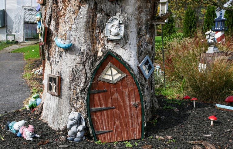 A Unique Tree Trunk House stock photo. Image of natural - 303058344