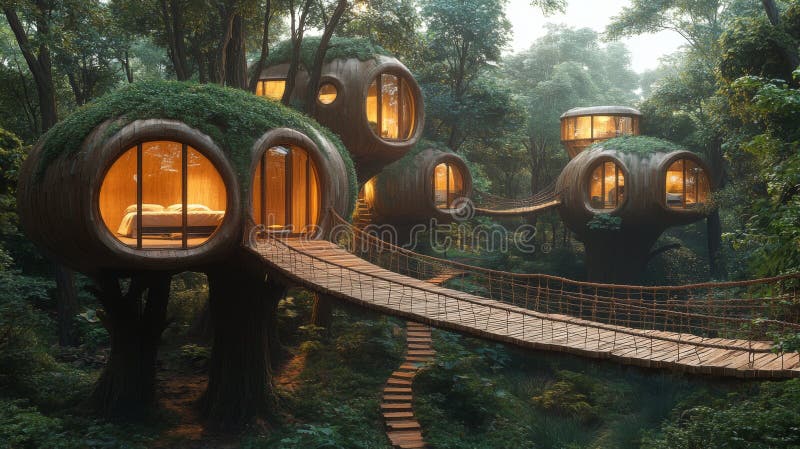 Exploring Innovative Treehouse Architecture in a Lush Forest ...