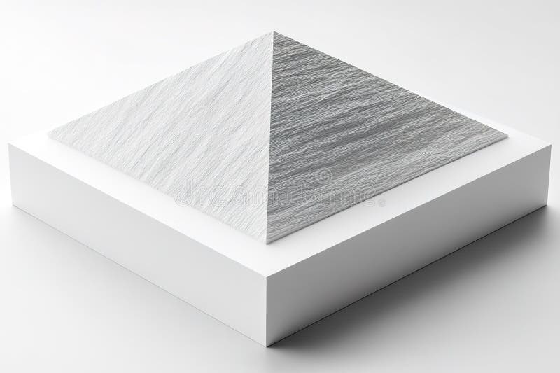 Unique Triangular Sculpture Featuring Textured Materials in a ...