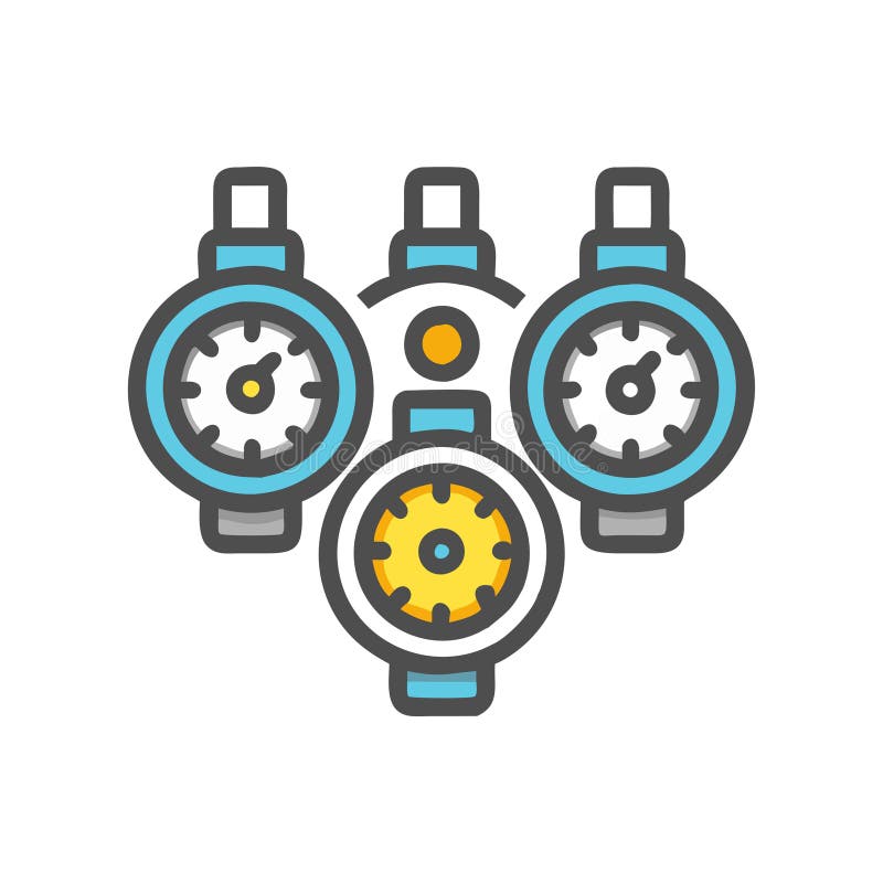 Unique Triple Dial Chronograph Design Stock Vector - Illustration of ...