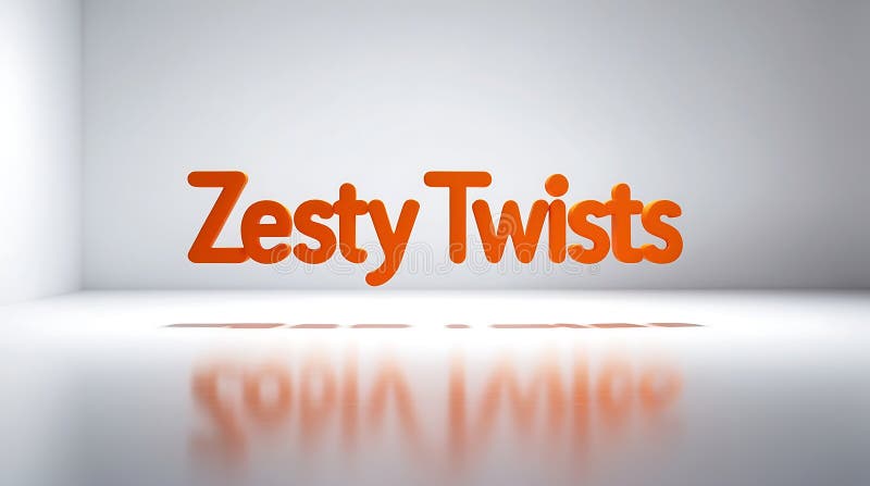Unique Typography Design Displaying the Name Zesty Twists in a Bold ...