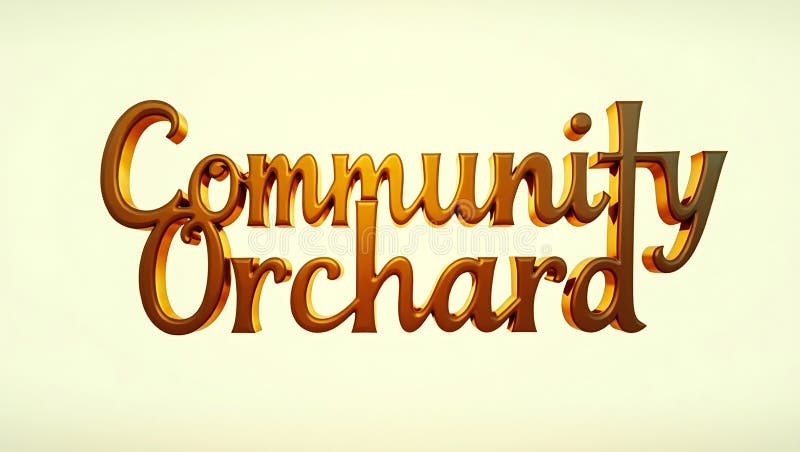 Unique Typography Design Showcasing Community Orchard in a Creative ...