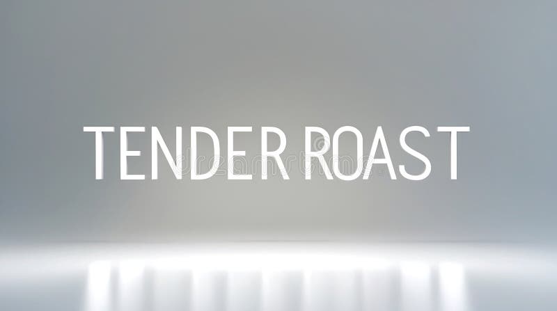 Unique Typography Showcases the Phrase Tender Roast Against a Bright ...