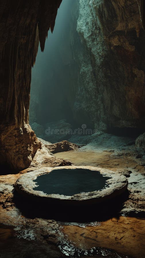 Unique Underground Cave with a Circular Platform and Stunning ...