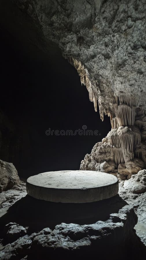 Unique Underground Cave with a Circular Platform and Stunning ...