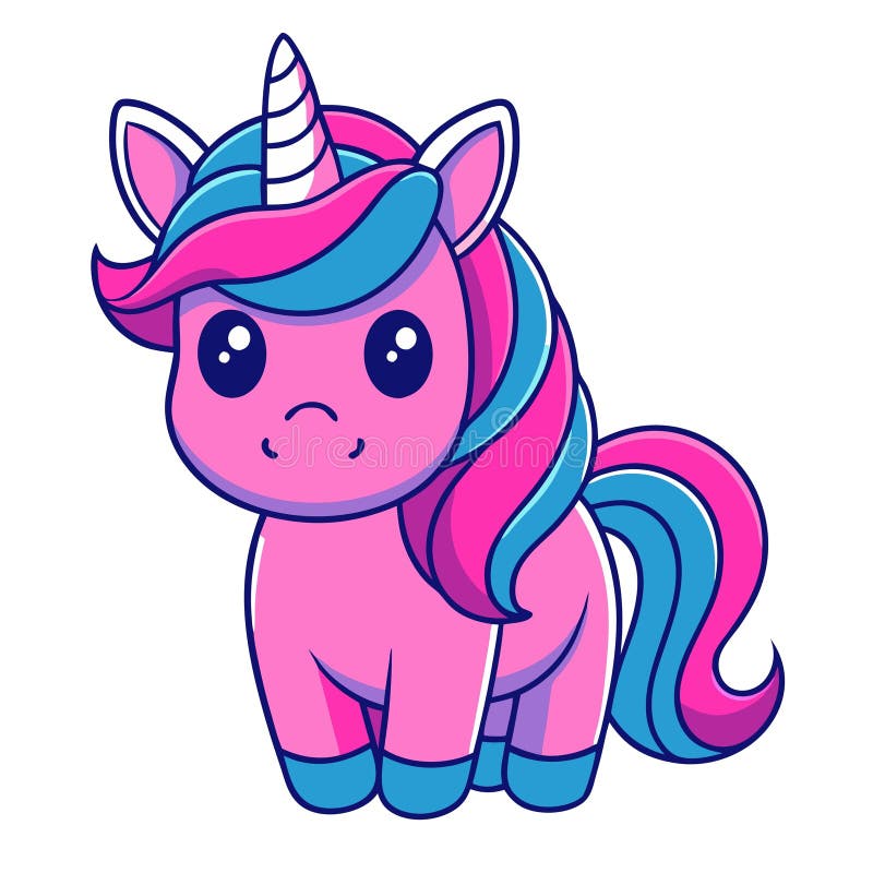 Unique Unicorn Sticker for Creative and Fun Projects Isolated on White ...