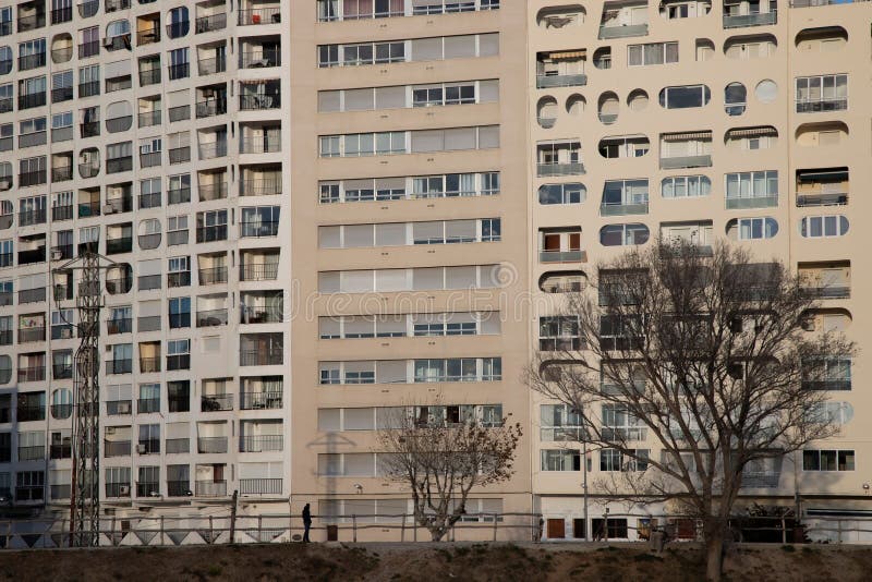 Unique Urban Architecture with Patterned Windows Stock Photo - Image of ...