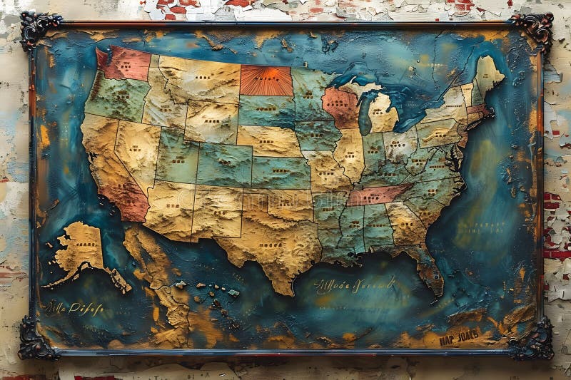 Unique USA Map Design Concept for Creative Professionals Stock ...