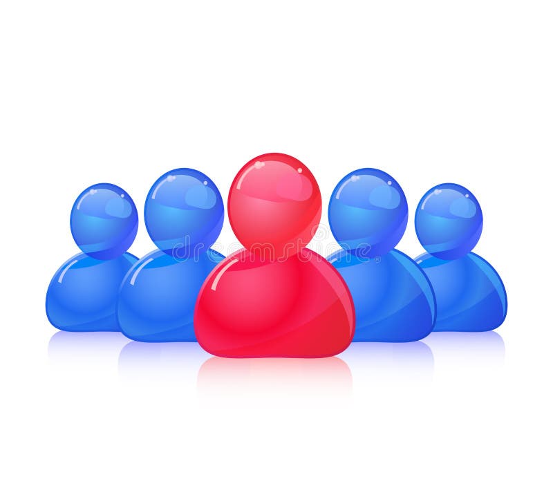 Unique User Icon Out of the Crowd Stock Illustration - Illustration of ...