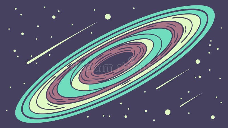 Green Planet with Rings and Satellites Vector Design Generative AI ...