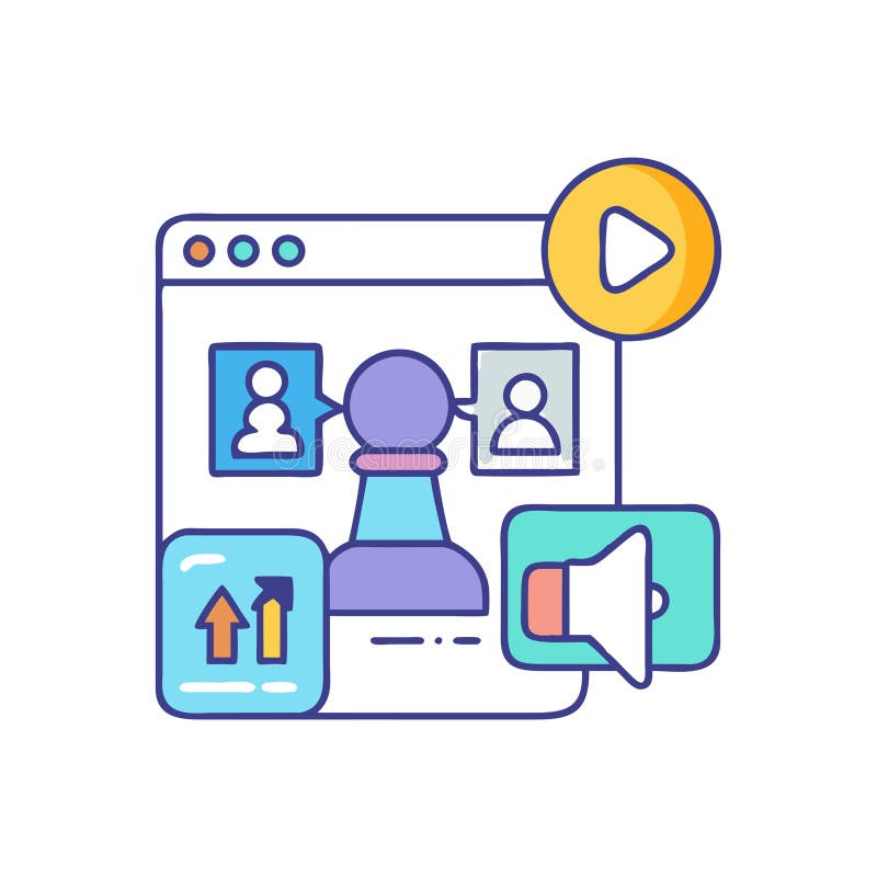 Engaging Icon for Digital Engagement Strategies Stock Vector ...