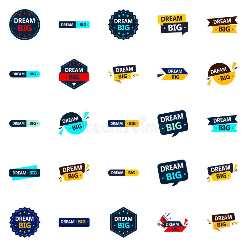 25 Unique Vector Designs for a Big Dream Lifestyle Dream Big Stock ...