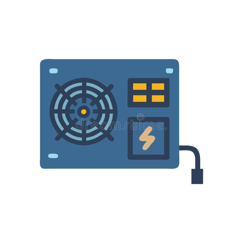 Unique Computer Power Supply Electrical Icon Stock Illustration ...