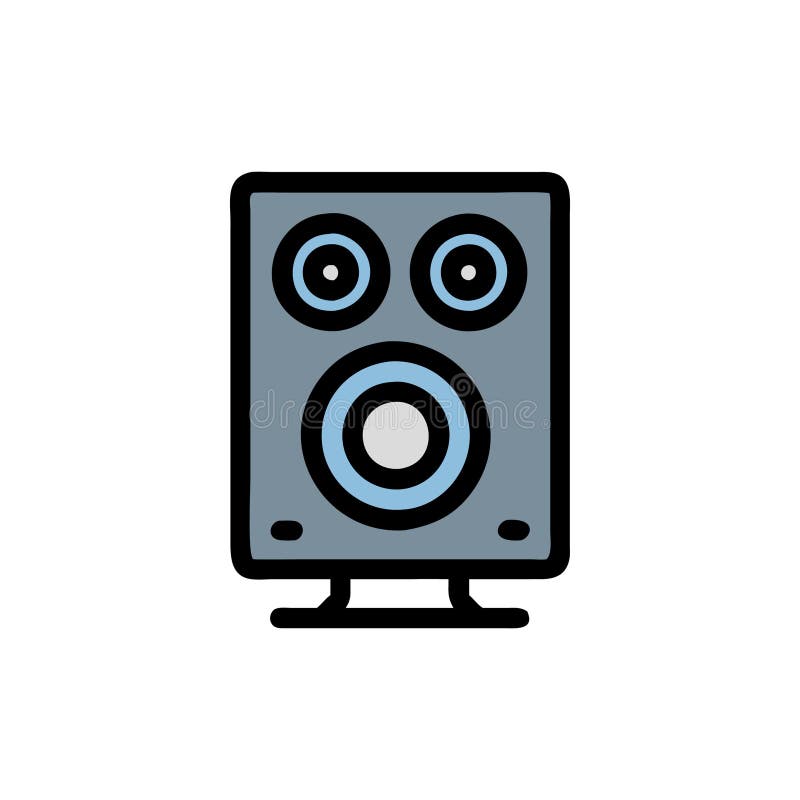 Unique Flat Panel Speaker Electrical Icon Stock Illustration ...