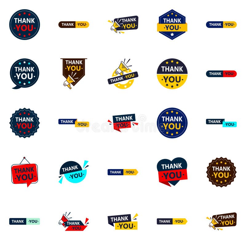 25 Unique Vector Icons for a Thank You Message with a Personal Touch ...
