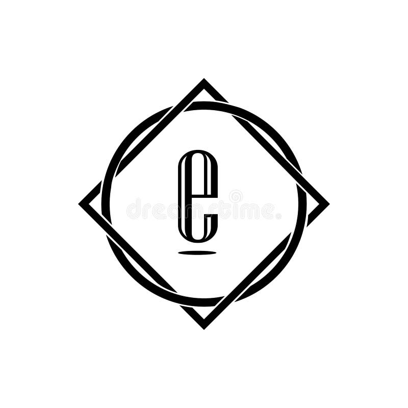 Unique Vector Illustration of Abstract Icons of Letter E Stock Vector ...
