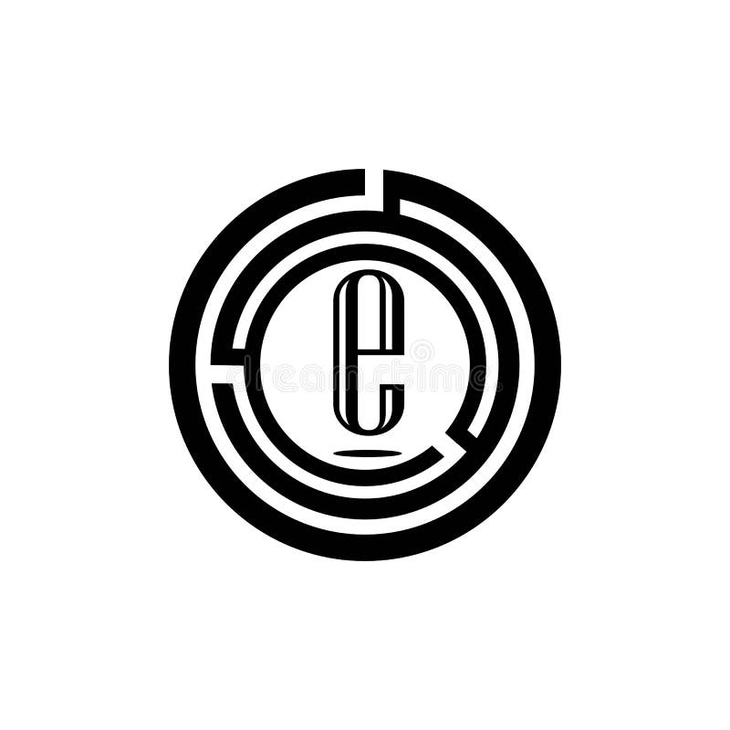 Unique Vector Illustration of Abstract Icons of Letter E Stock Vector ...