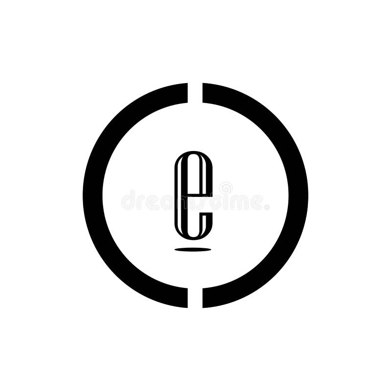 Unique Vector Illustration of Abstract Icons of Letter E Stock Vector ...