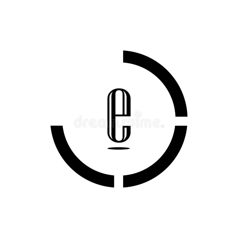 Unique Vector Illustration of Abstract Icons of Letter E Stock Vector ...