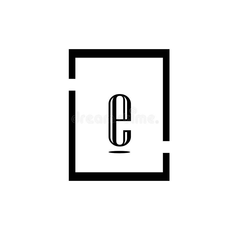 Unique Vector Illustration of Abstract Icons of Letter E Stock Vector ...