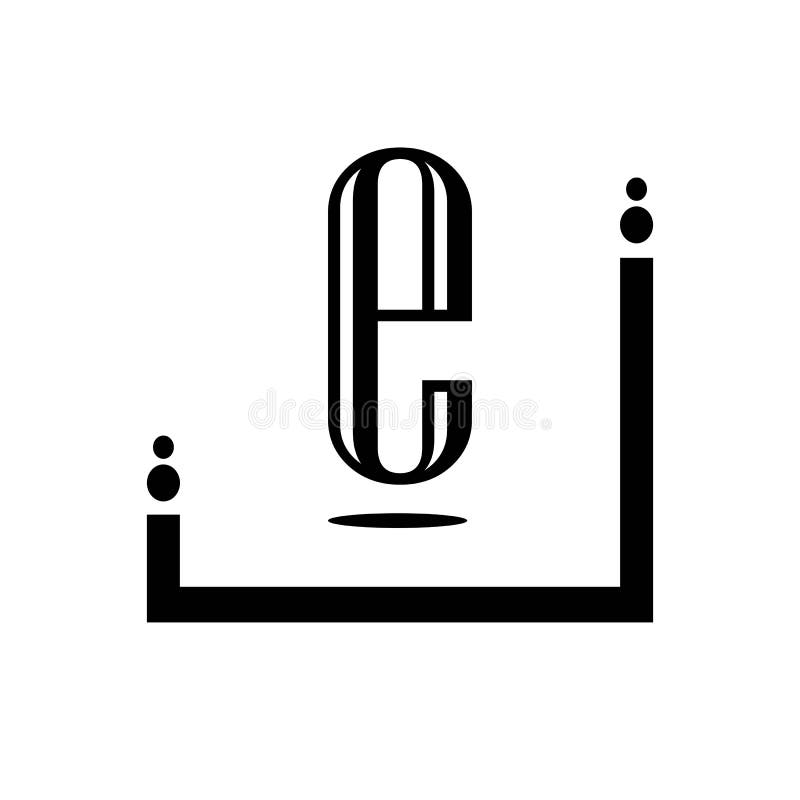 Unique Vector Illustration of Abstract Icons of Letter E Stock Vector ...