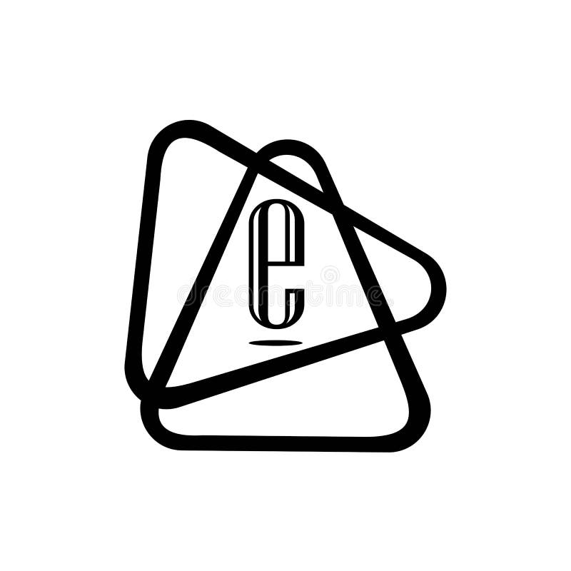 Unique Vector Illustration of Abstract Icons of Letter E Stock Vector ...