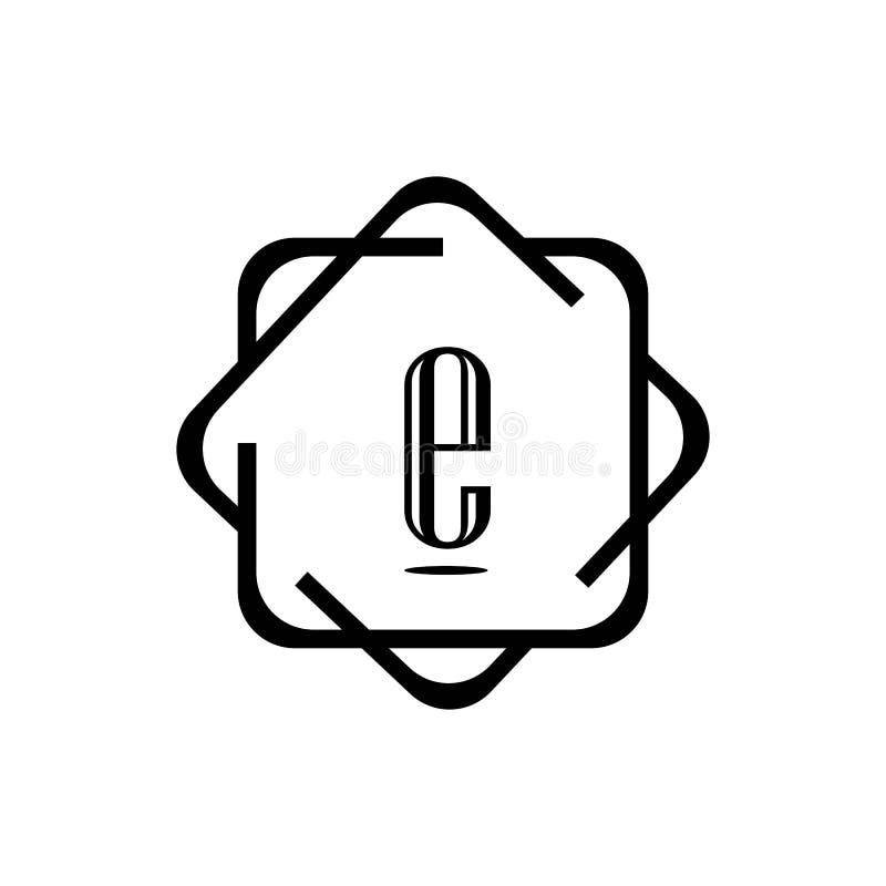 Unique Vector Illustration of Abstract Icons of Letter E Stock Vector ...