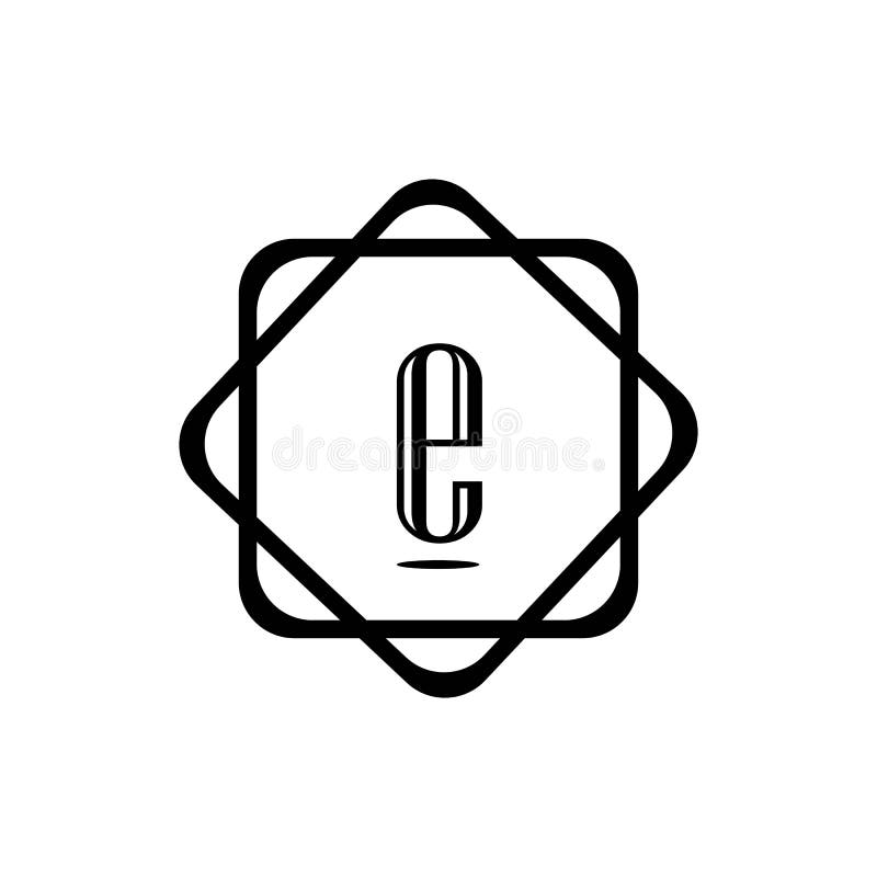 Unique Vector Illustration of Abstract Icons of Letter E Stock Vector ...